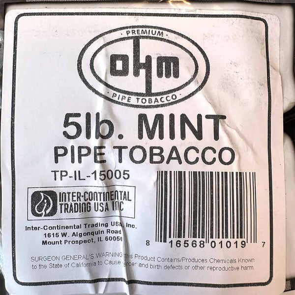Ohm Menthol Pipe Tobacco | BnB Tobacco