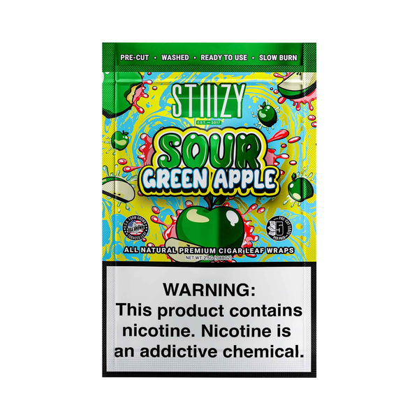 STIIIZY Sour Green Apple Blunt Wraps - BnB Tobacco