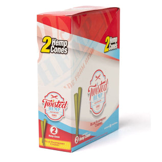 Twisted Hemp Blue Raspberry Cherry Pre-rolled Cones - BnB Tobacco